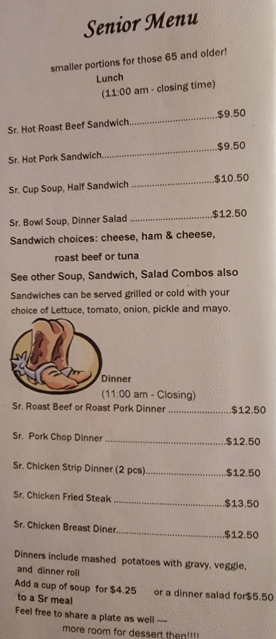 Menu at Ranch House Diner BBQ, Snowville