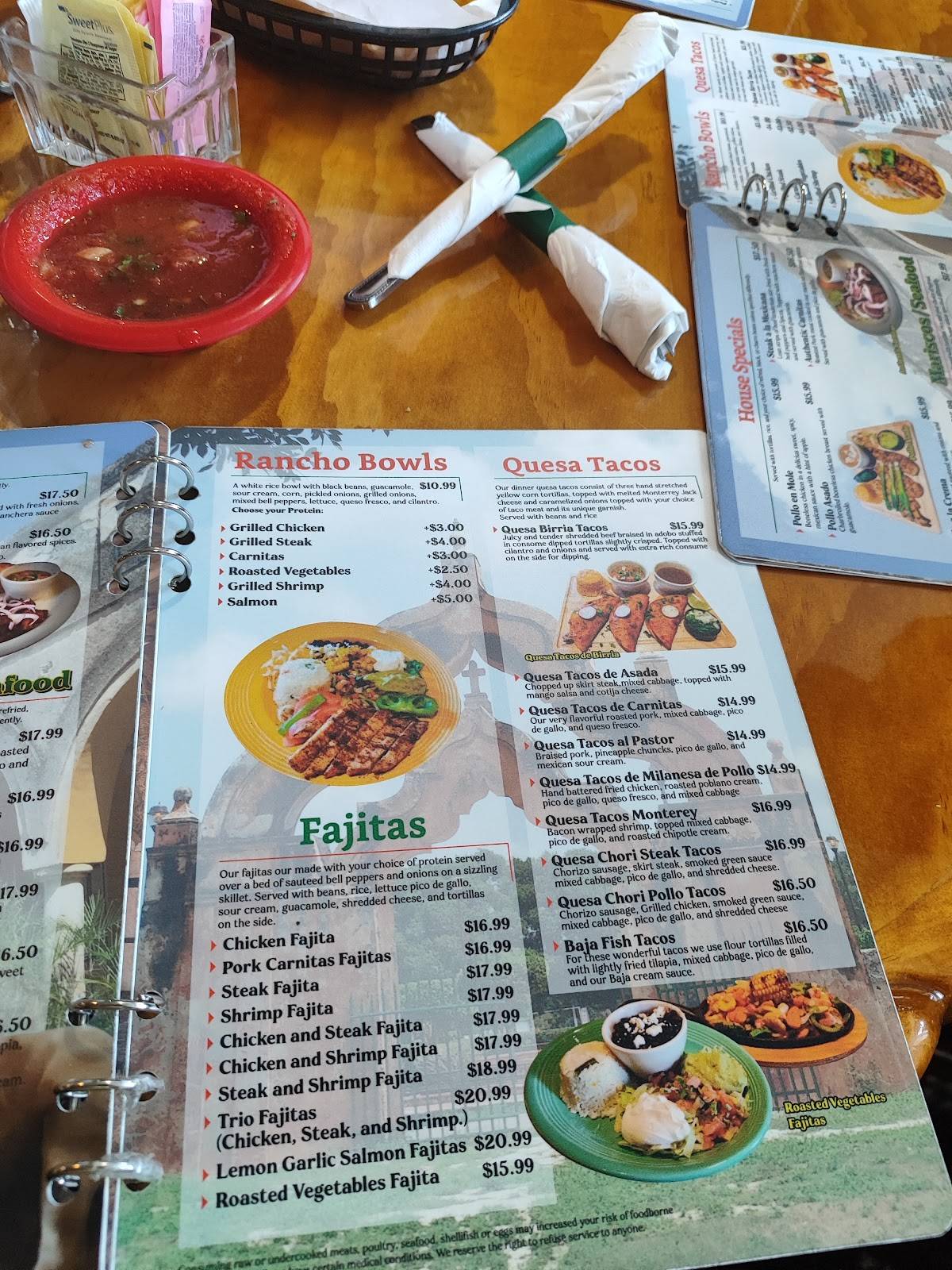 Menu at Rancho Viejo pub & bar, Claremont