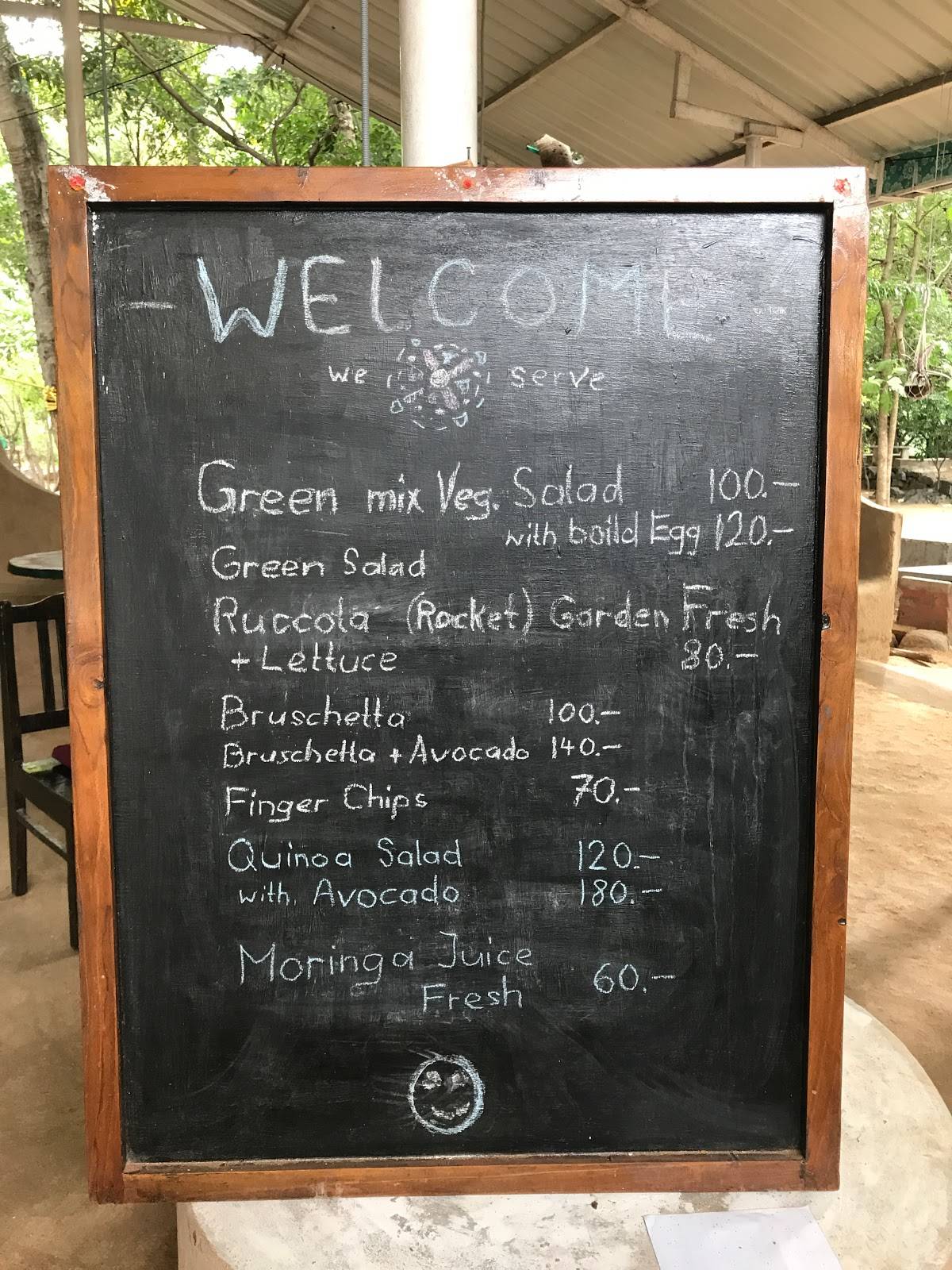 Menu at Rani garden cafe, India