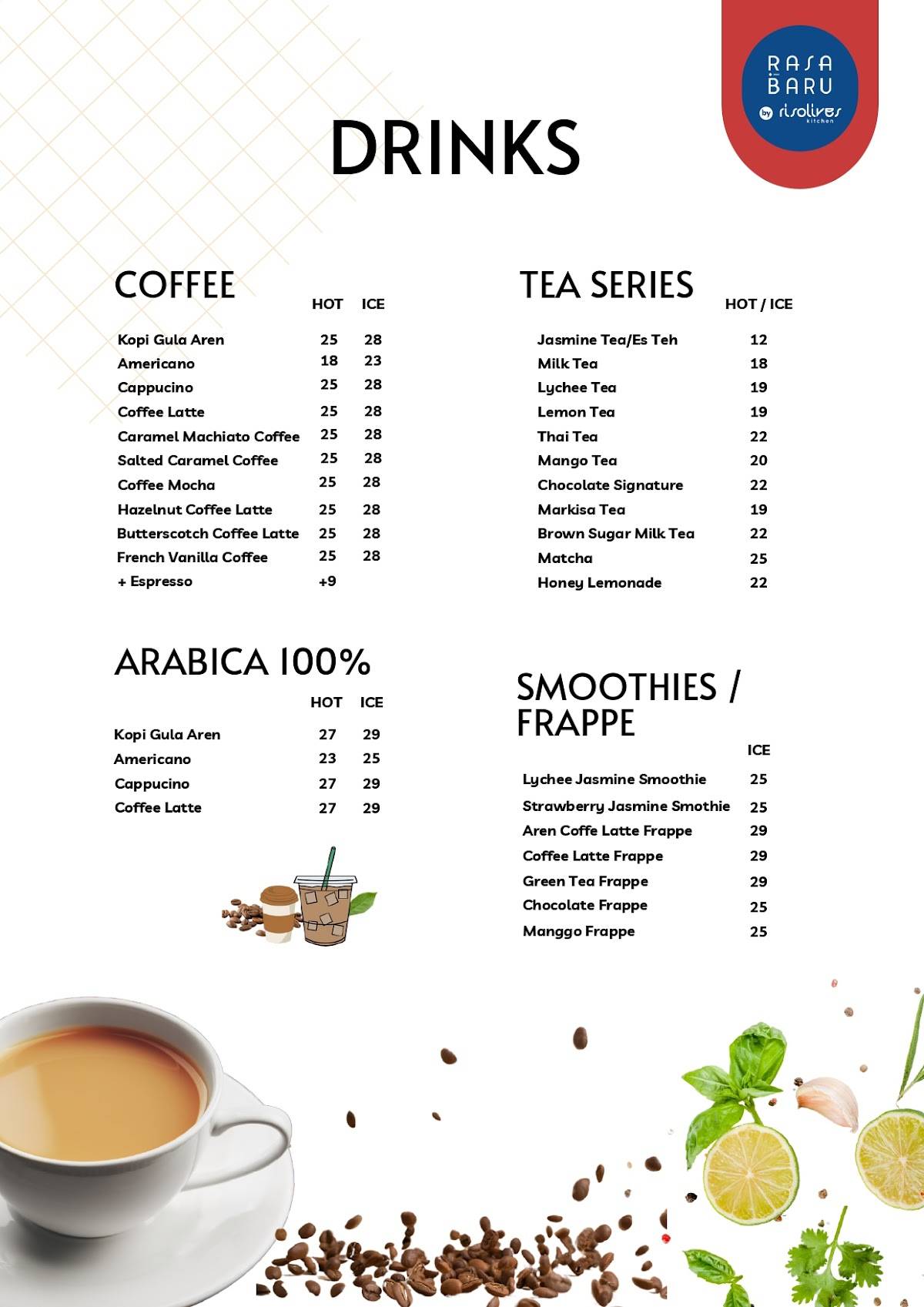 Menu at Rasa Baru Cafe & Resto, Surabaya