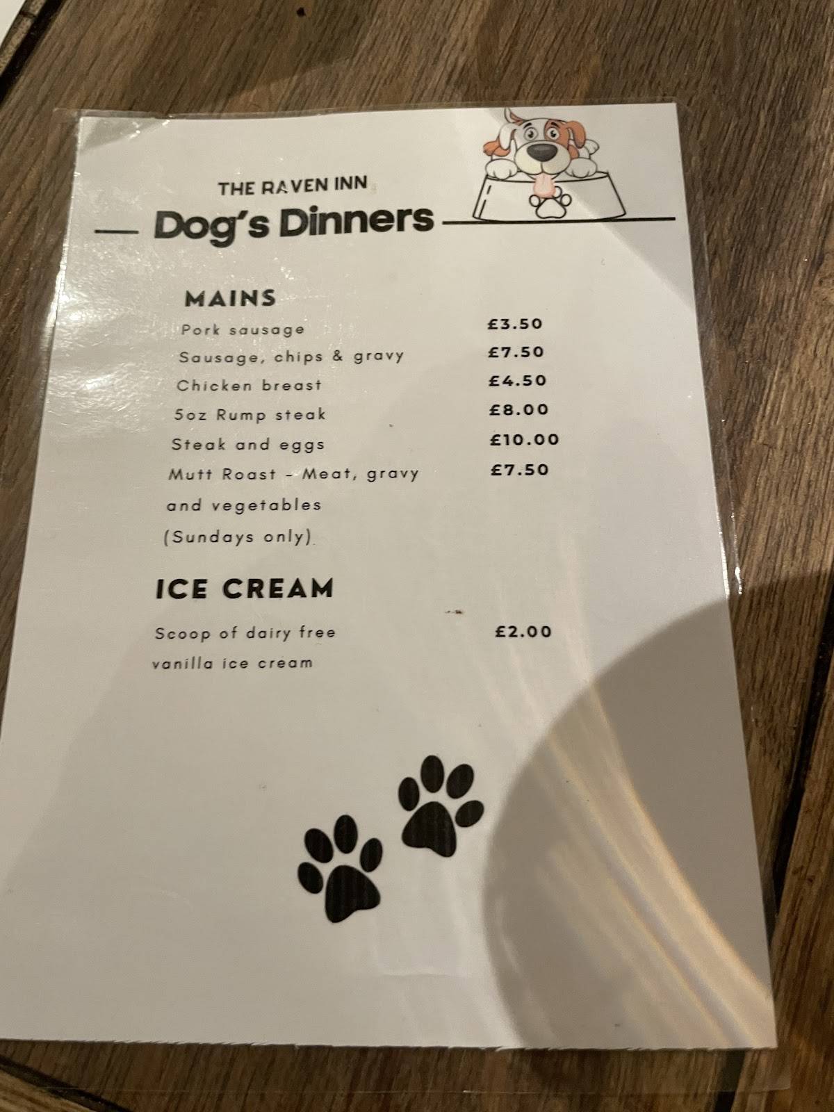 Menu at Raven Inn pub & bar, Welshpool, Raven Square