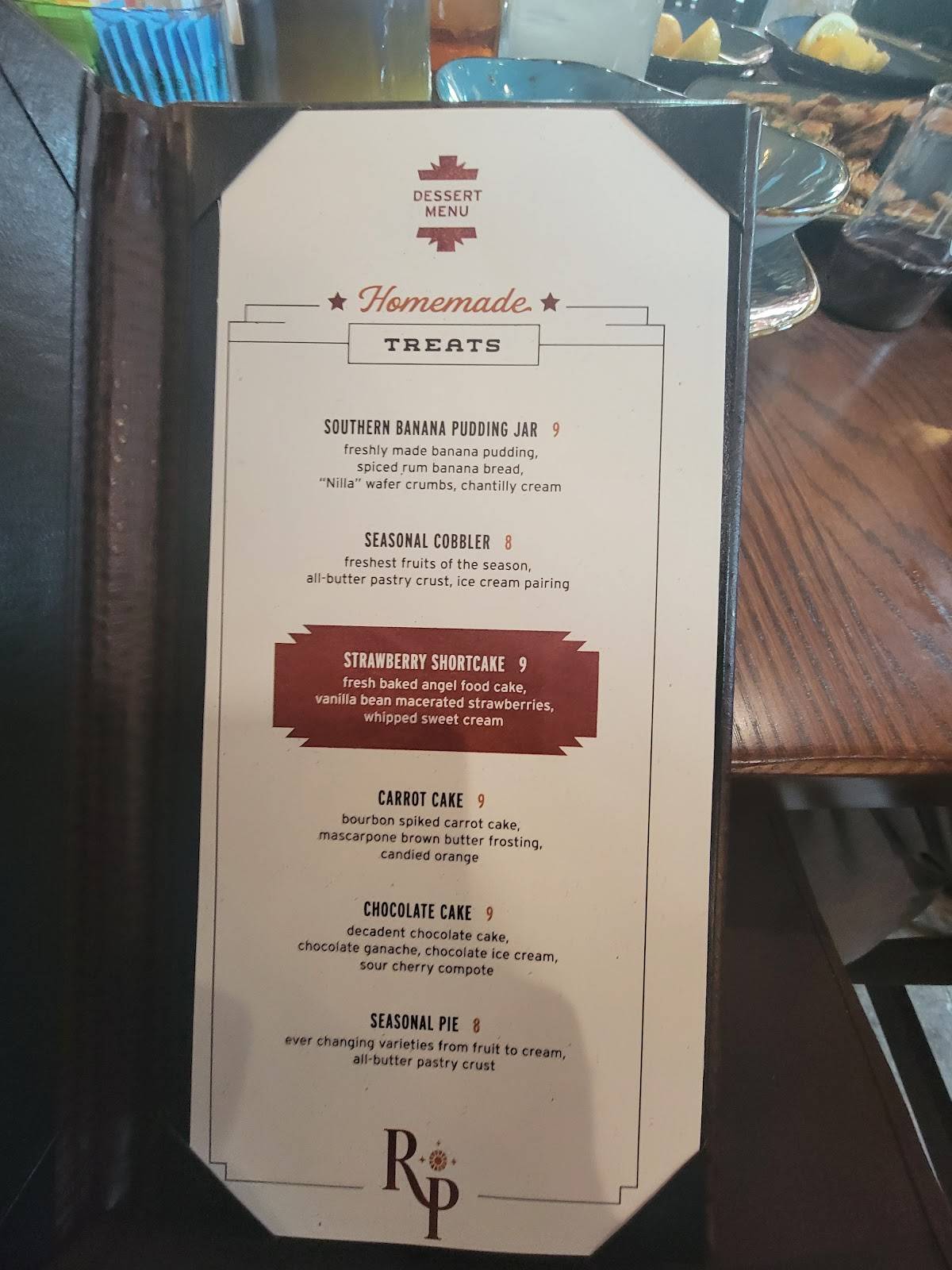 Menu at Reba's Place restaurant, Atoka