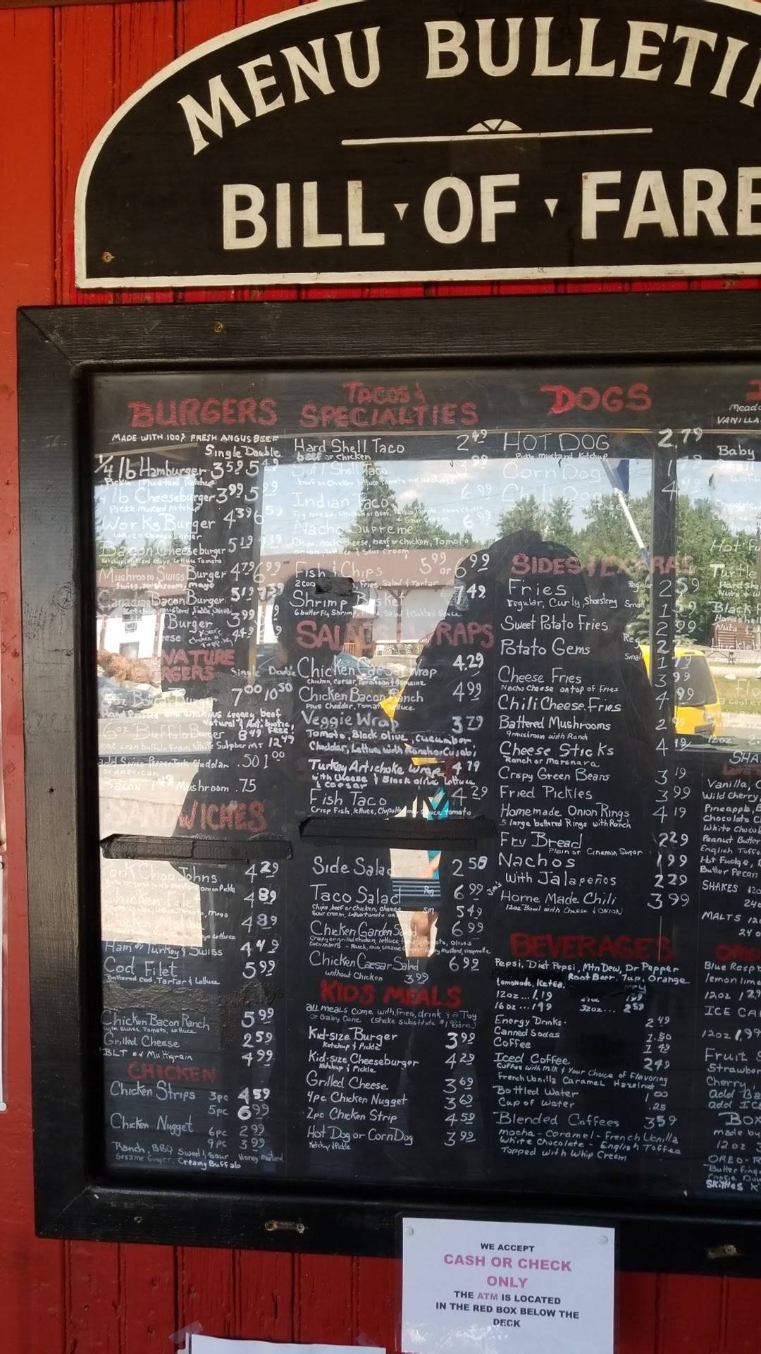 Menu at Red Box Car restaurant, Red Lodge