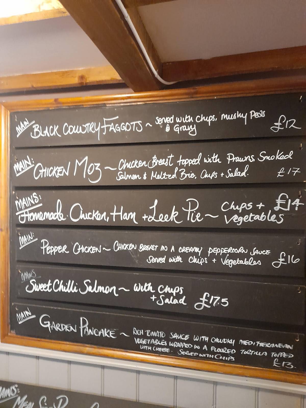 Menu at Red Lion Corley Moor pub & bar, Coventry, Wall Hill Rd