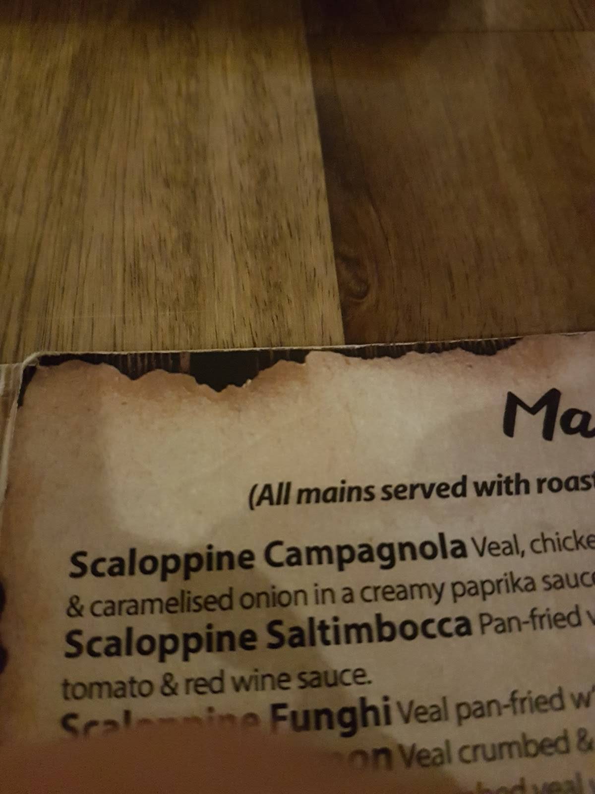 Menu at The Rustic Olive restaurant, Redcliffe