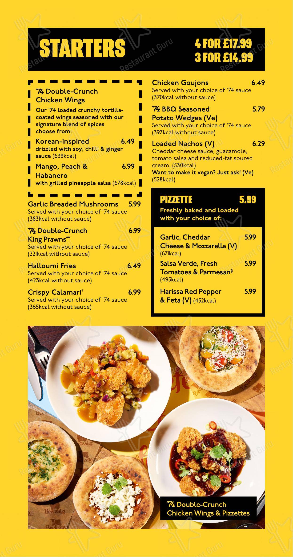 Menu at Redditch Beefeater pub & bar, Redditch, Bordesley Ln