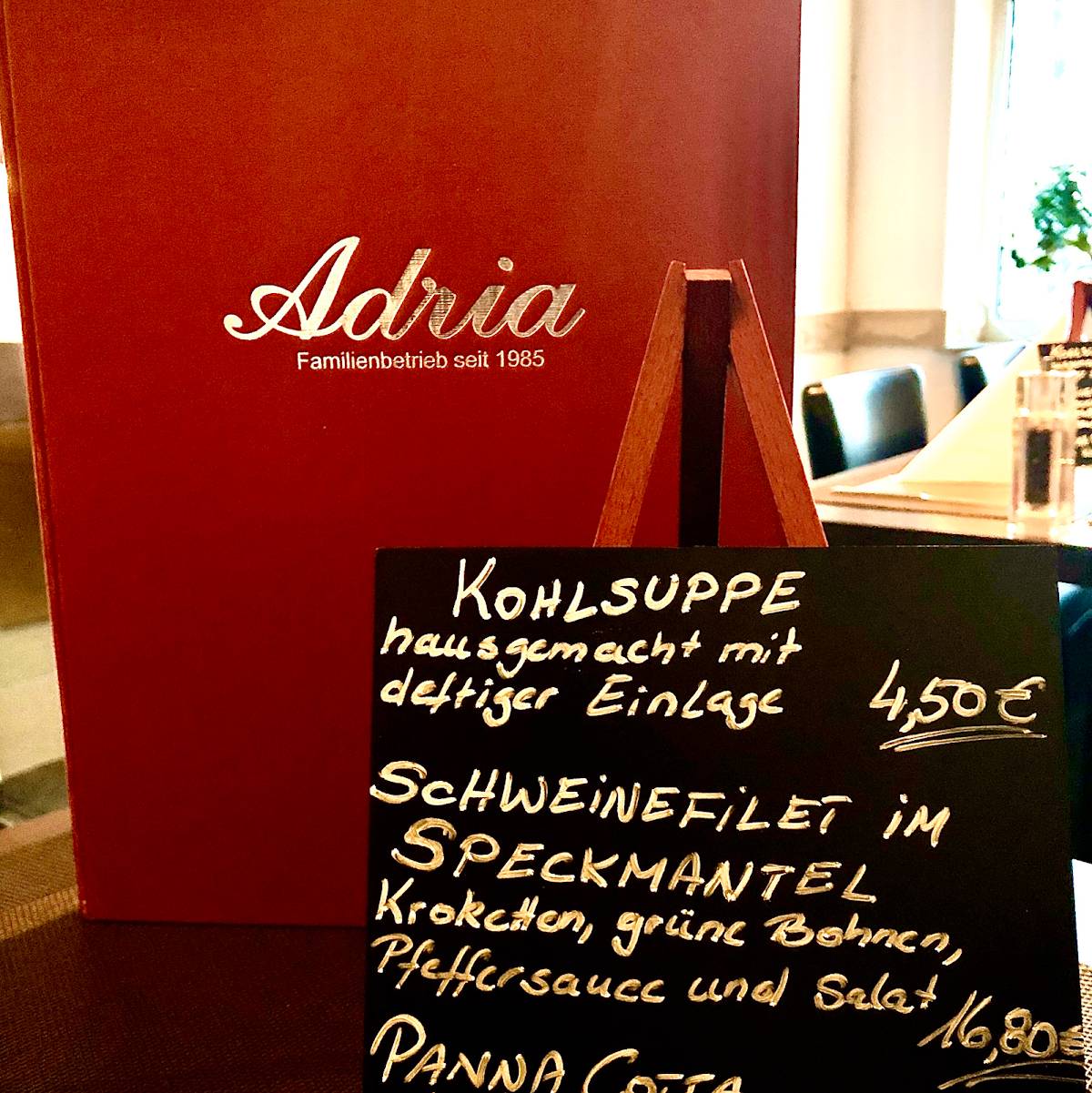 Speisekarte von Adria Restaurant Rendsburg, Rendsburg