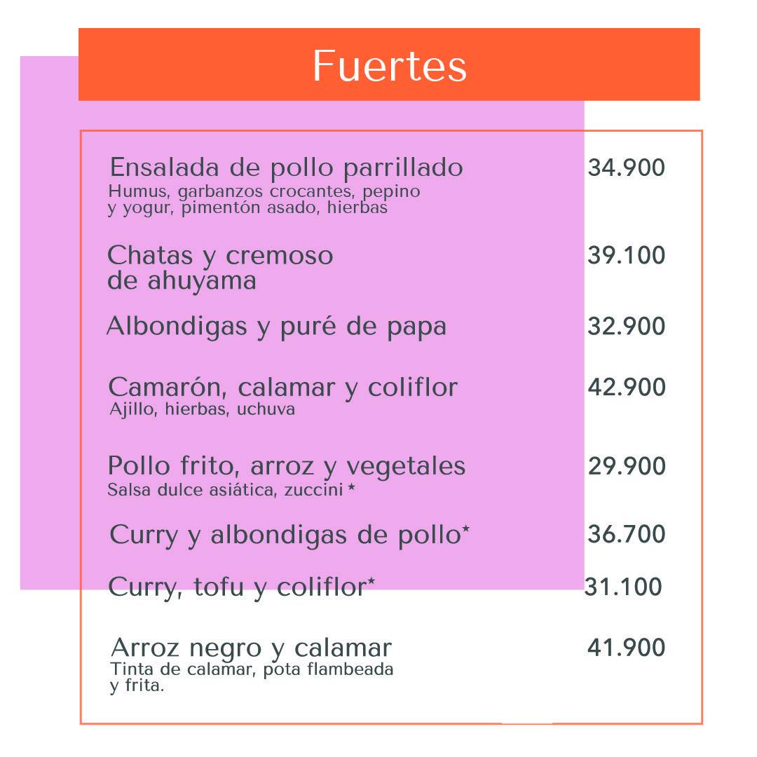 Menu at 33 Aves restaurant, Ibagué