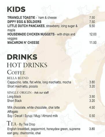 Menu at 9grams cafe, Newtown, 1/343 Pakington St
