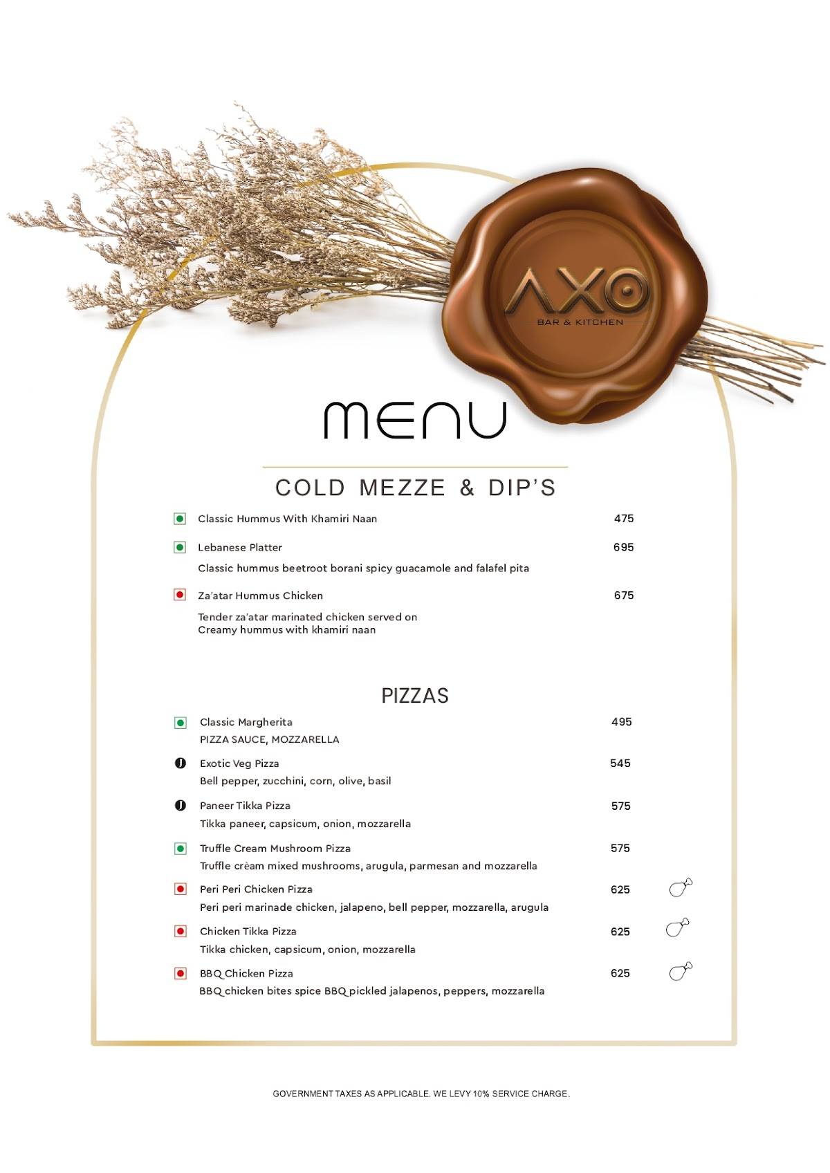 Menu at AXO - Bar & Kitchen, Mumbai