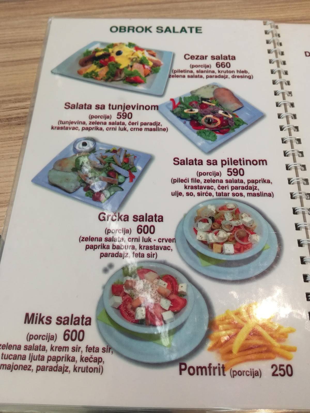 Menu at Адађо / Adagio restaurant, Zlatibor