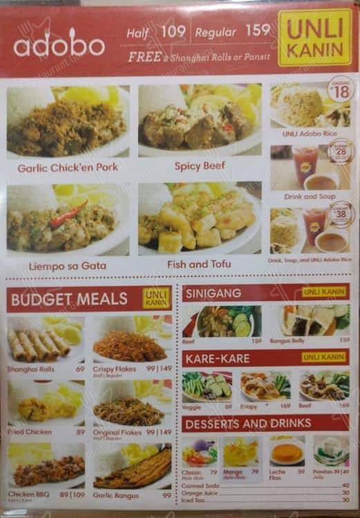 Menu at Adobo Connection restaurant, Mandaluyong, Worldwide Corporate ...