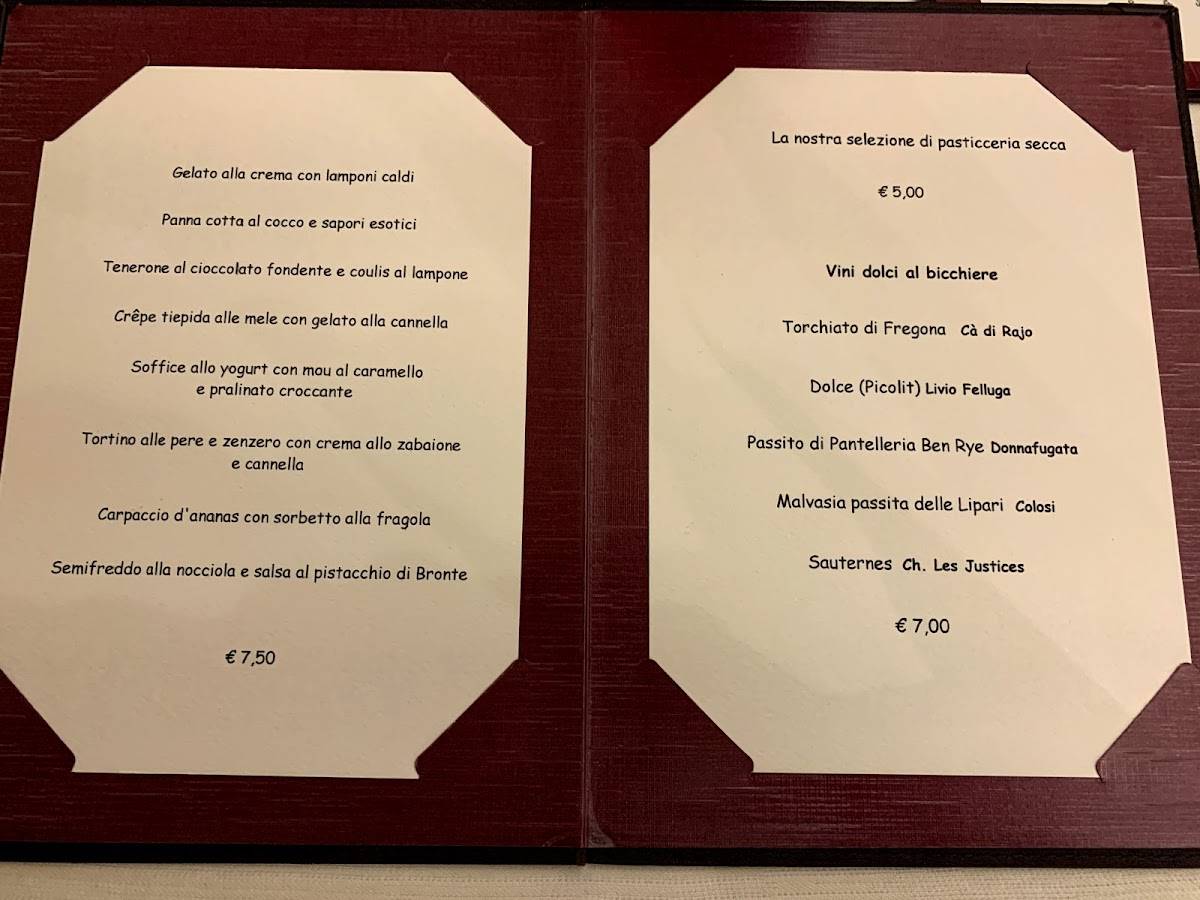 Menu da Al Camin ristorante, Cortina d'Ampezzo, Localita Alvera