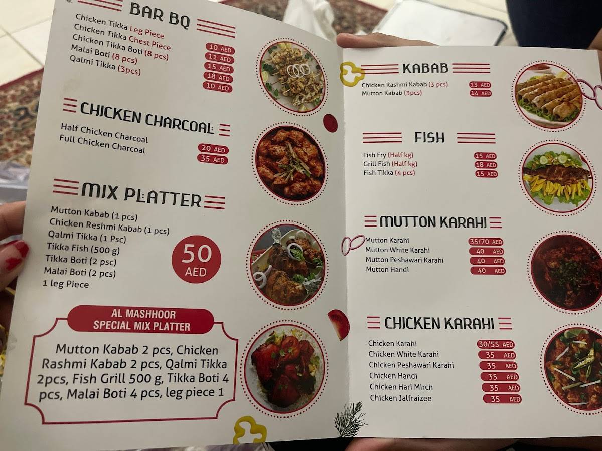 Carta del restaurante Al Mashhoor Biryani, Dubai