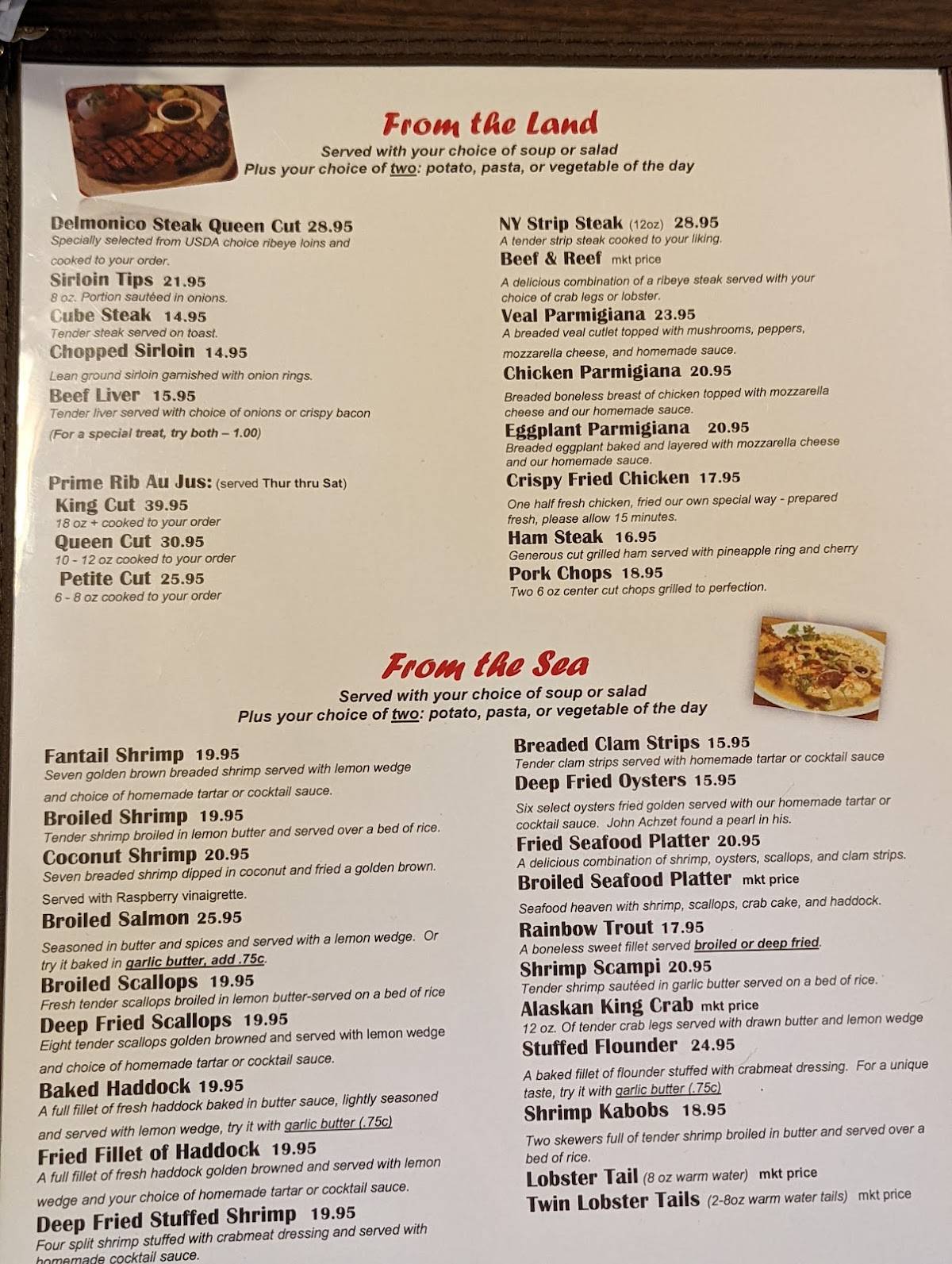 Menu at Antique Inn restaurant, Penn Yan, NY-54A