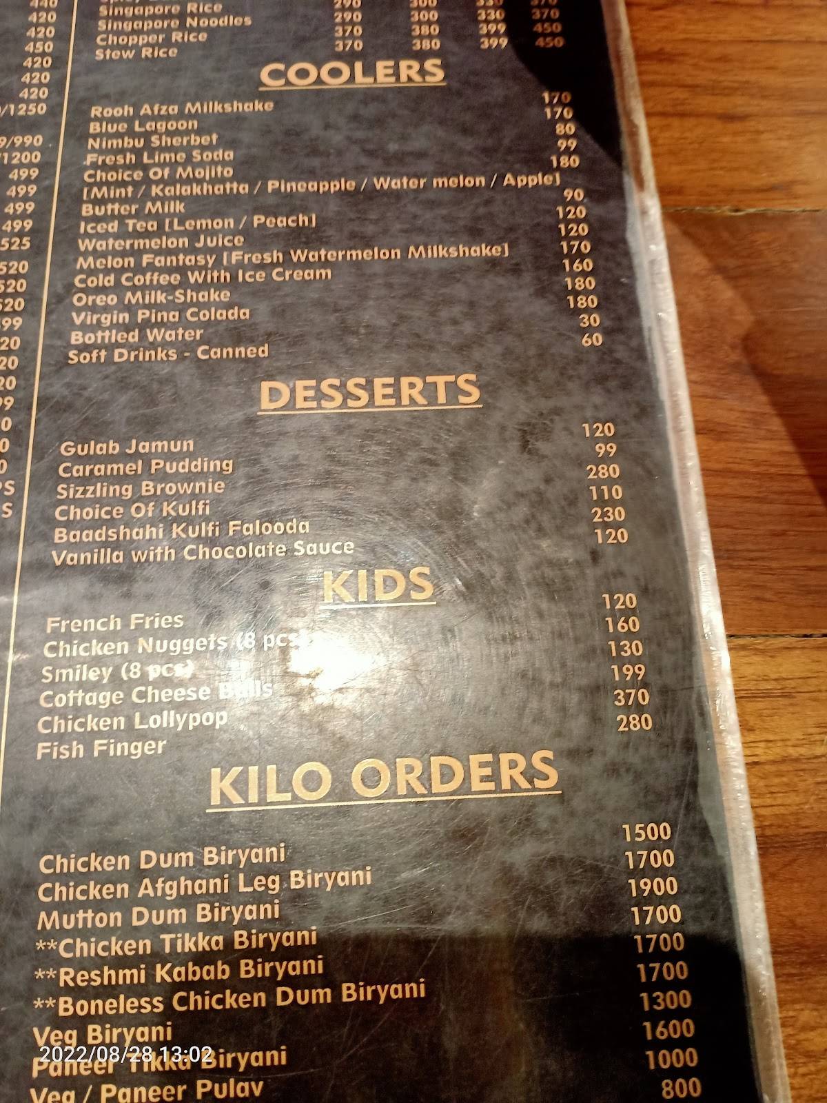 Menu at Borivali Biryani Centre (BBC), Vasai, Mahatma Gandhi Rd