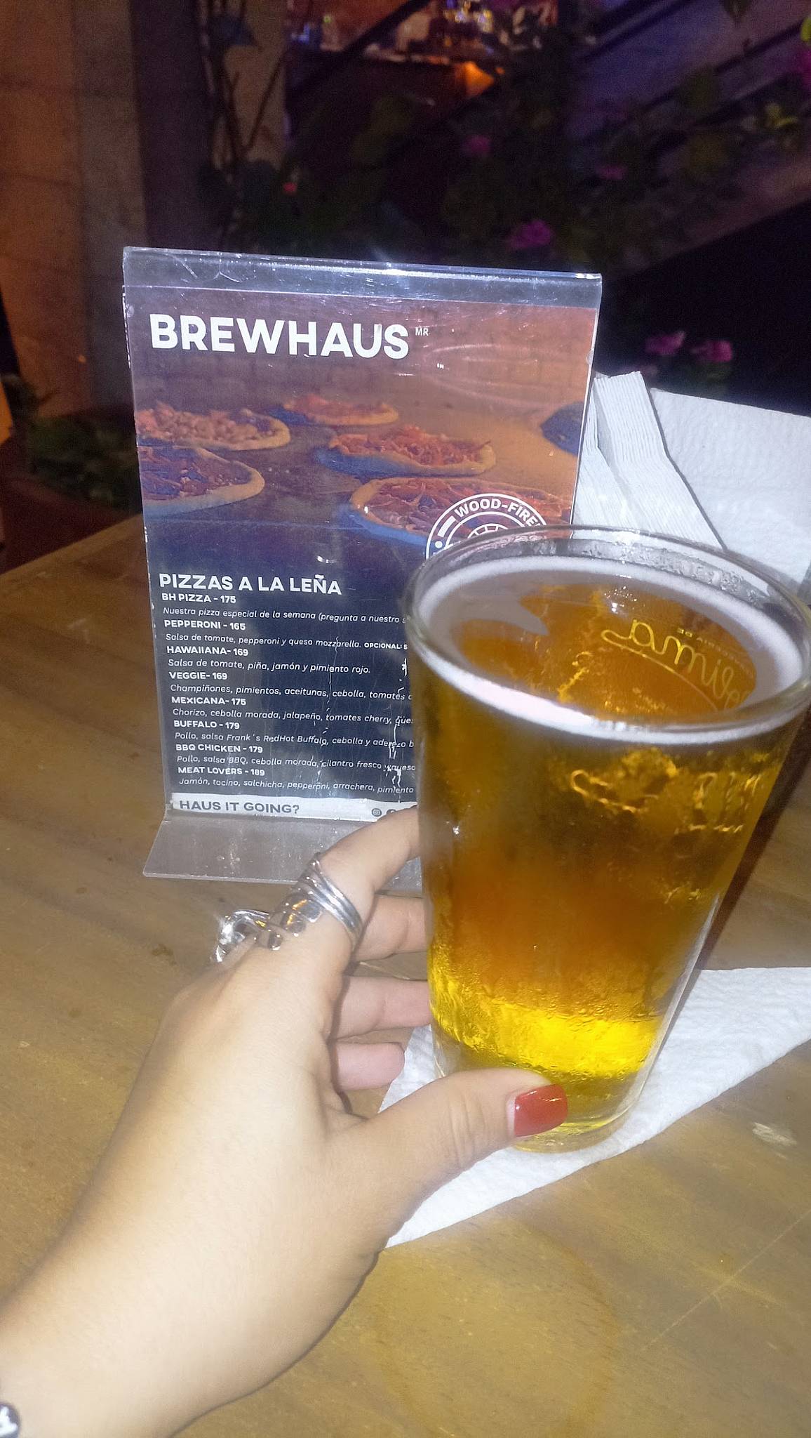 Menu at Brewhaus Cervecería restaurant, Puerto Vallarta, Lago Huron 113
