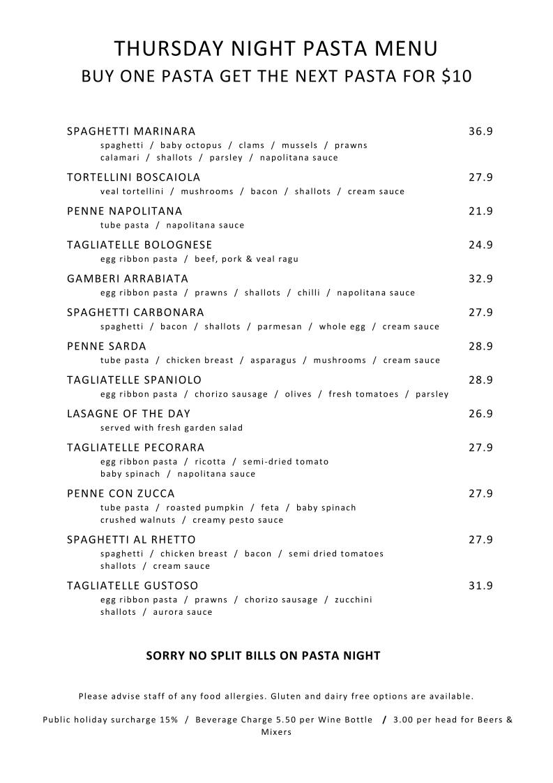 Menu at Cafe 66, Port Macquarie, 1/66 Clarence St