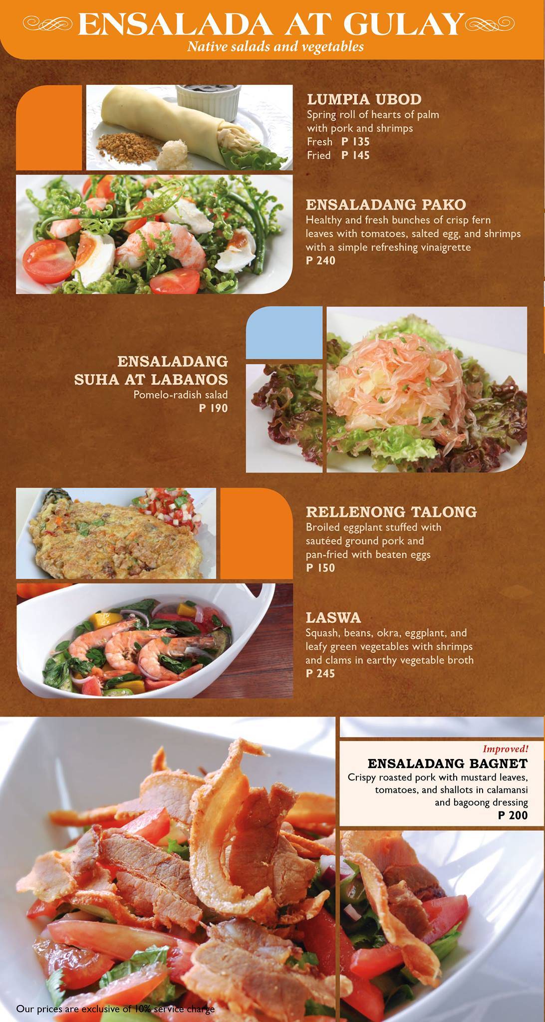 Menu at Via Mare restaurant, Makati, Makati Avenue