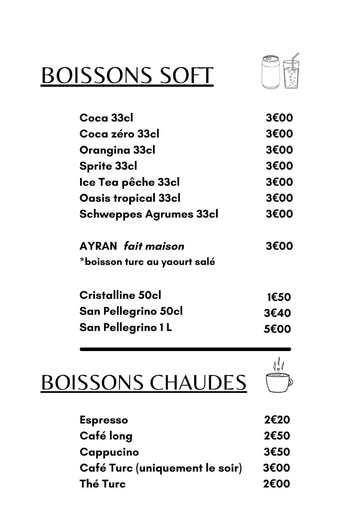Menu au Cappadoce Grillades restaurant, Colomiers