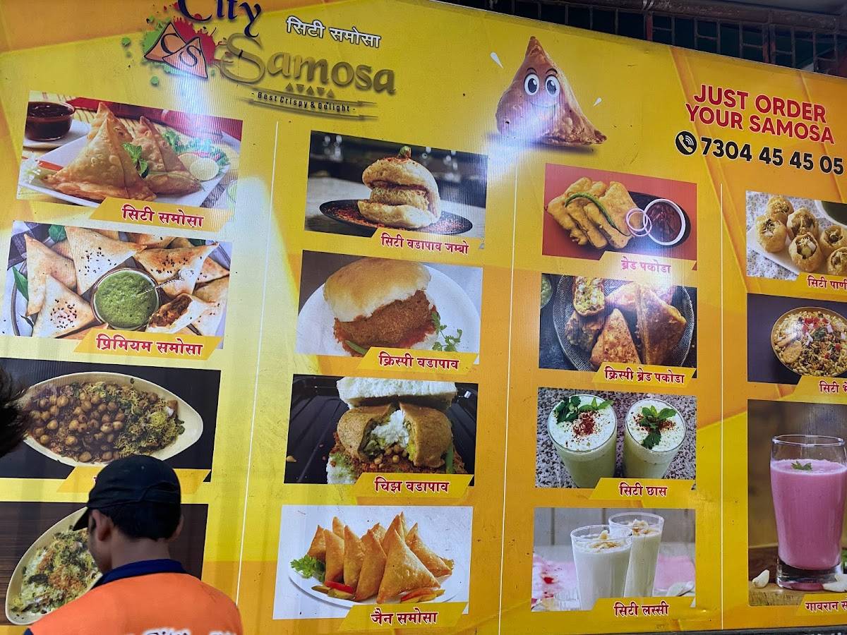 Menu at City Samosa factory Main Branch Uthalsar, Thane