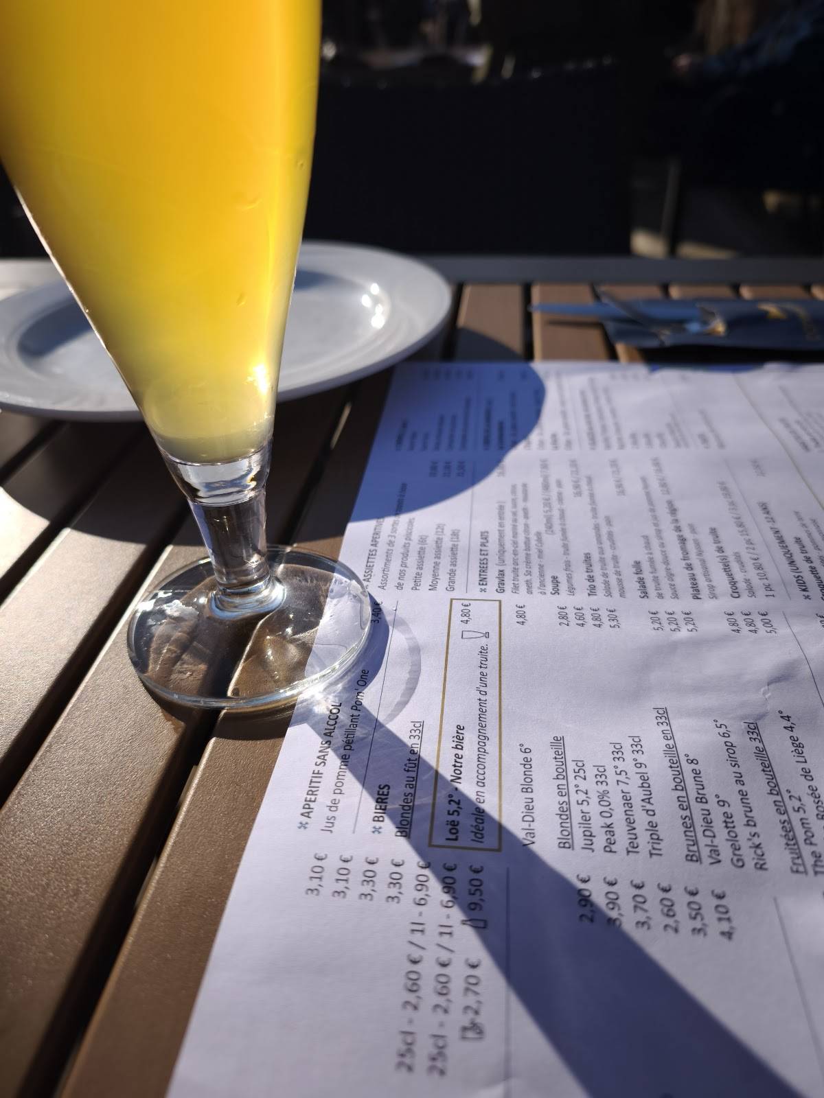 Menu au Commanderie 7, Fourons