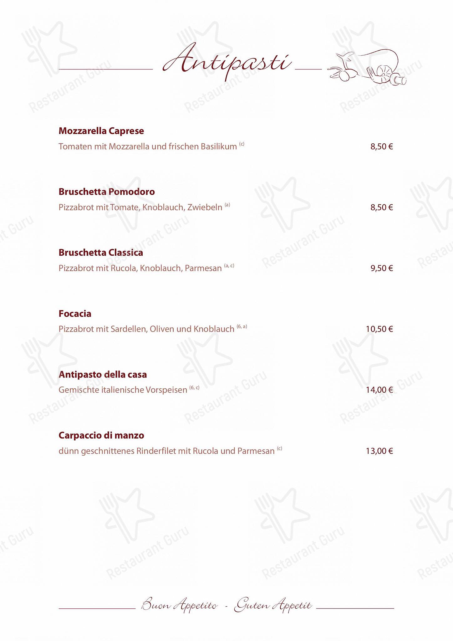 Speisekarte von Da Enzo restaurant, Adendorf