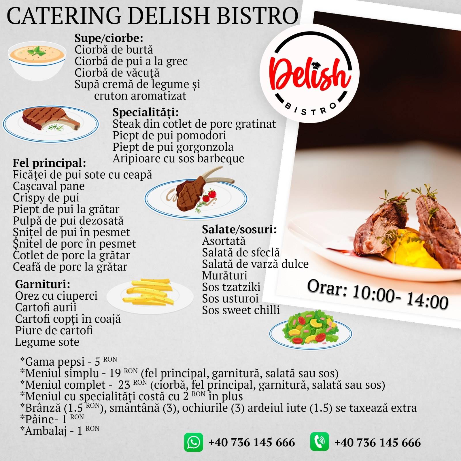 Menu at Delish Bistro, Timișoara