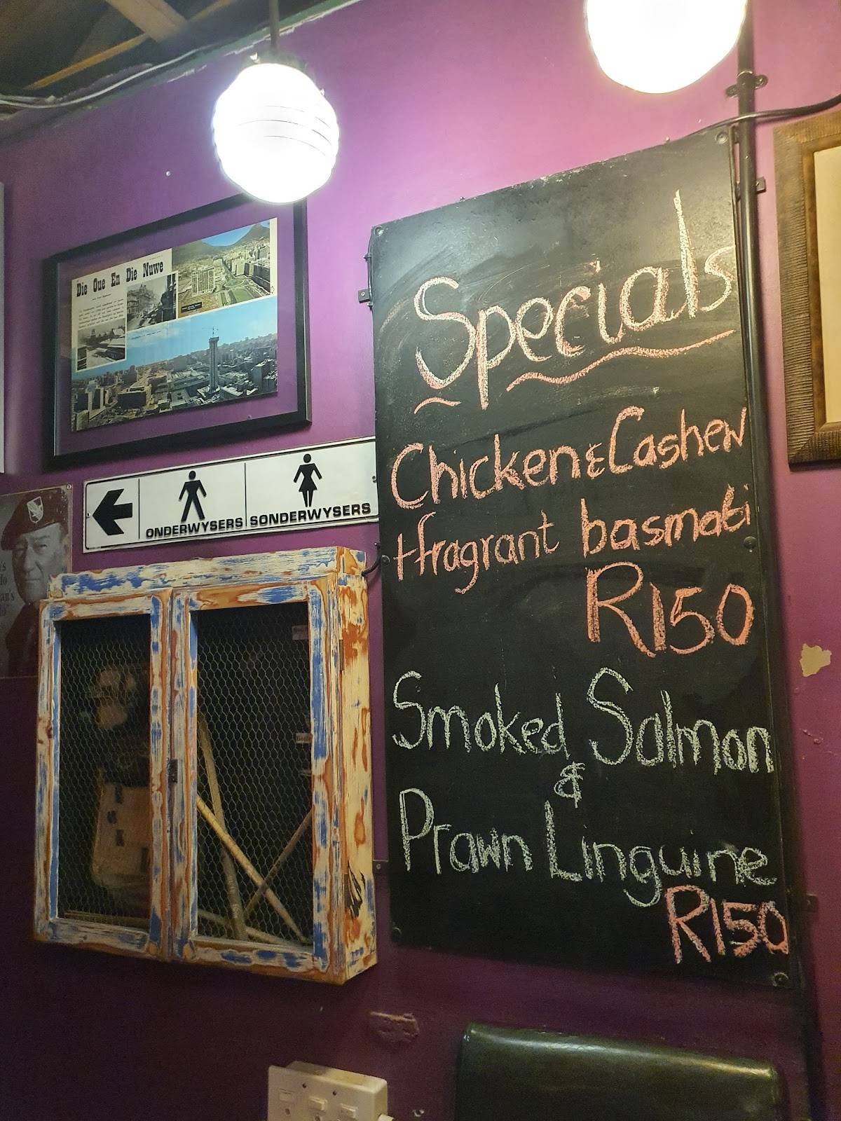 Menu at Die Boer Restaurant Durbanville, Cape Town