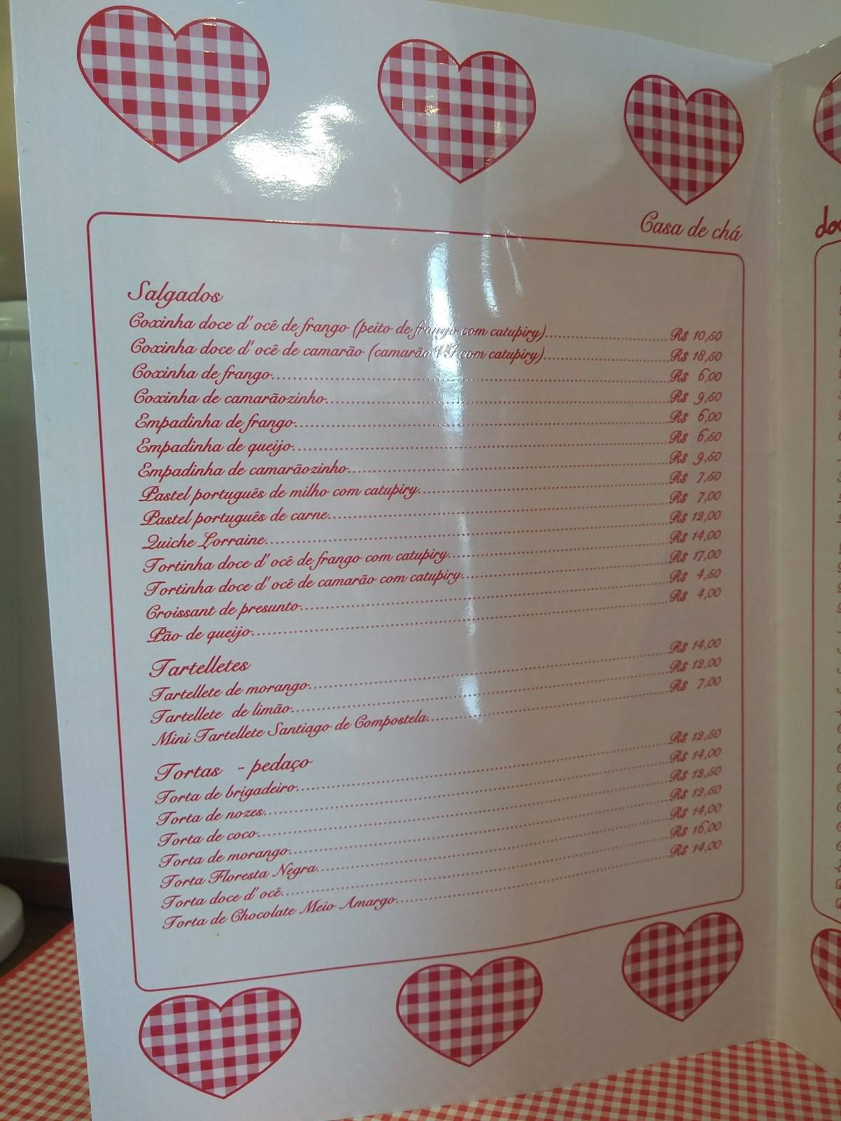 Menu em Doce Docê, Nova Lima
