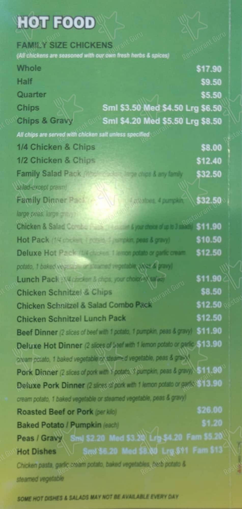 Menu at Dural Chicken & Salad fast food, Dural