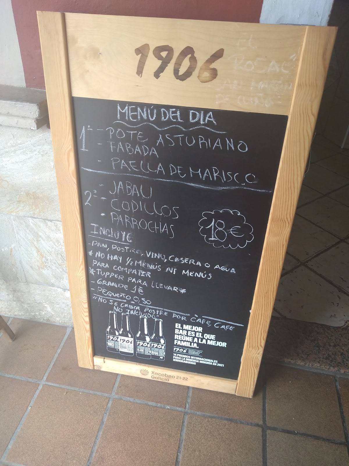 Carta del restaurante El Rosal, Lamuño, San Martin Da Luiña