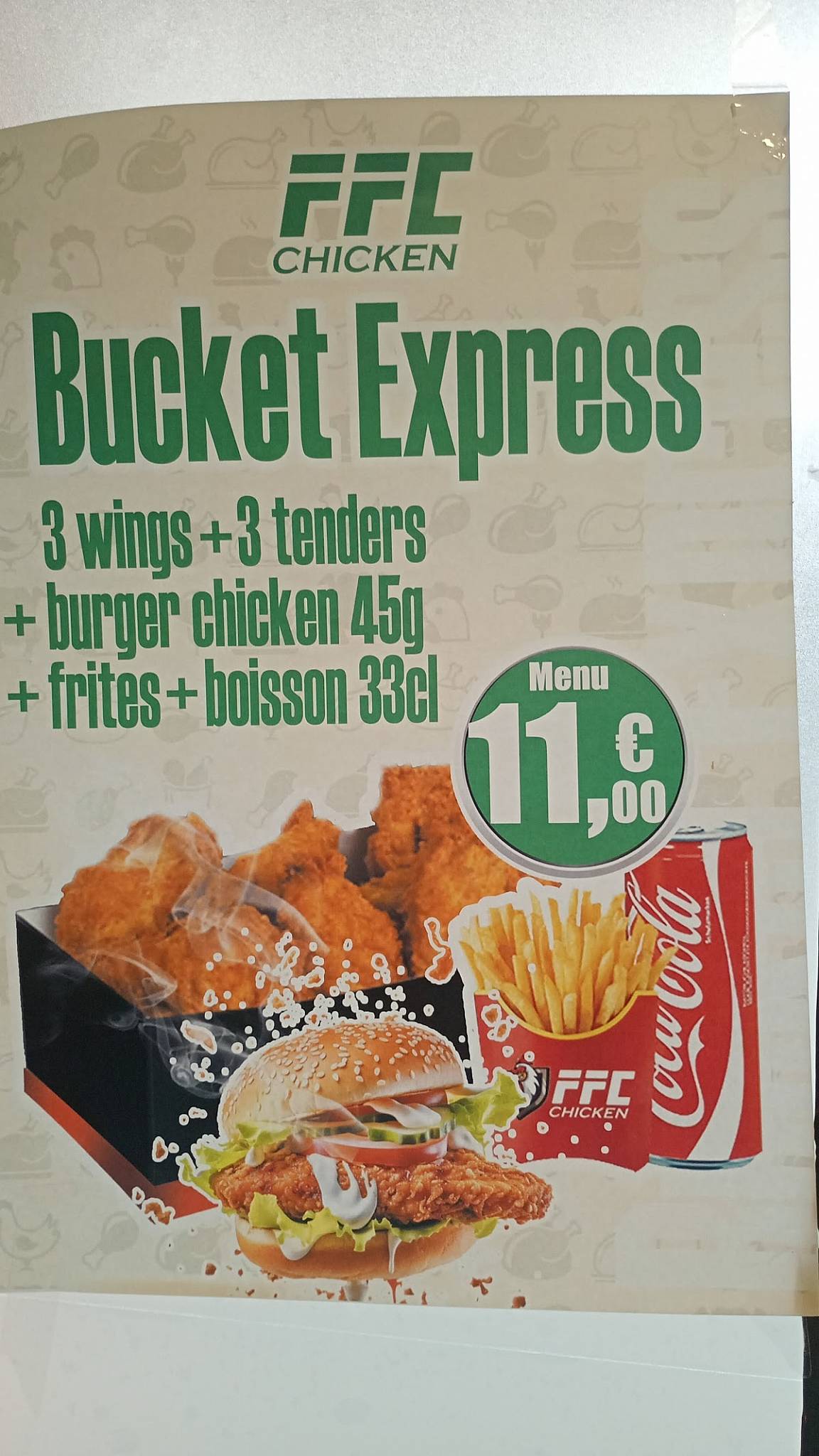 Menu at FFC CHICKEN restaurant, Toulouse