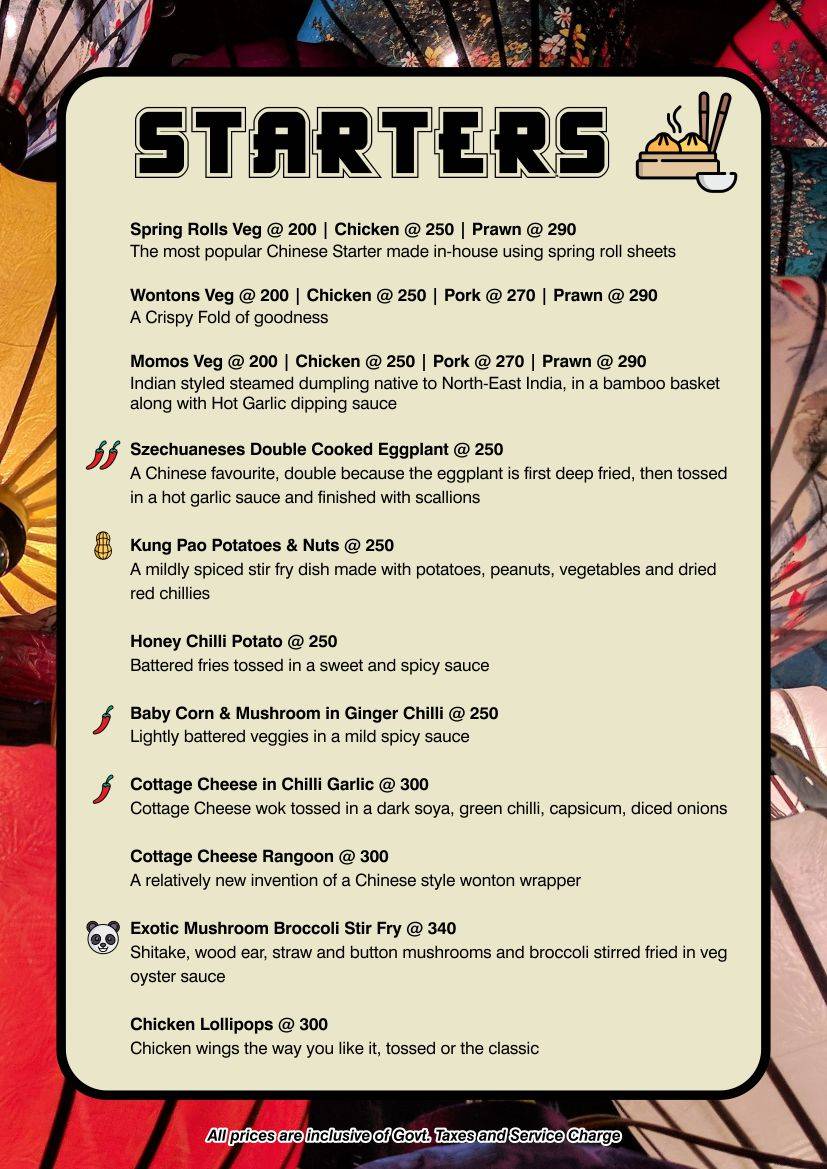 Menu at Fat Panda Kitchen, Candolim