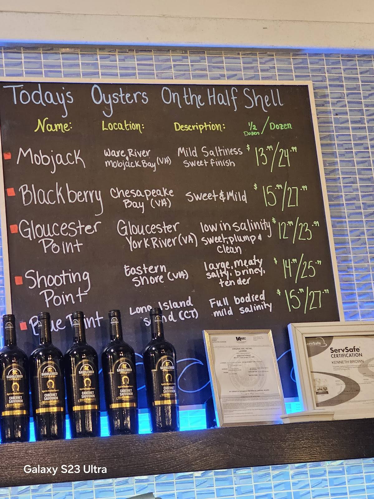 Menu at Fat Tuna Grill & Oyster House restaurant, Williamsburg