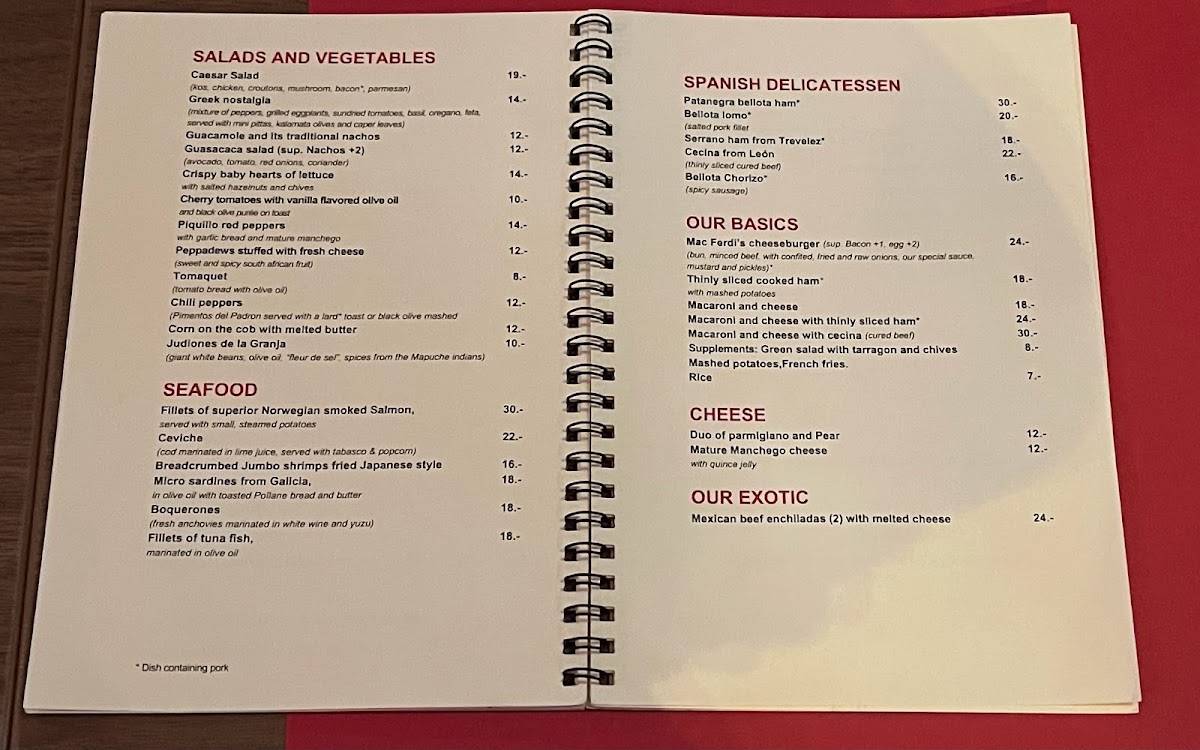 Menu da Ferdi, Ginevra