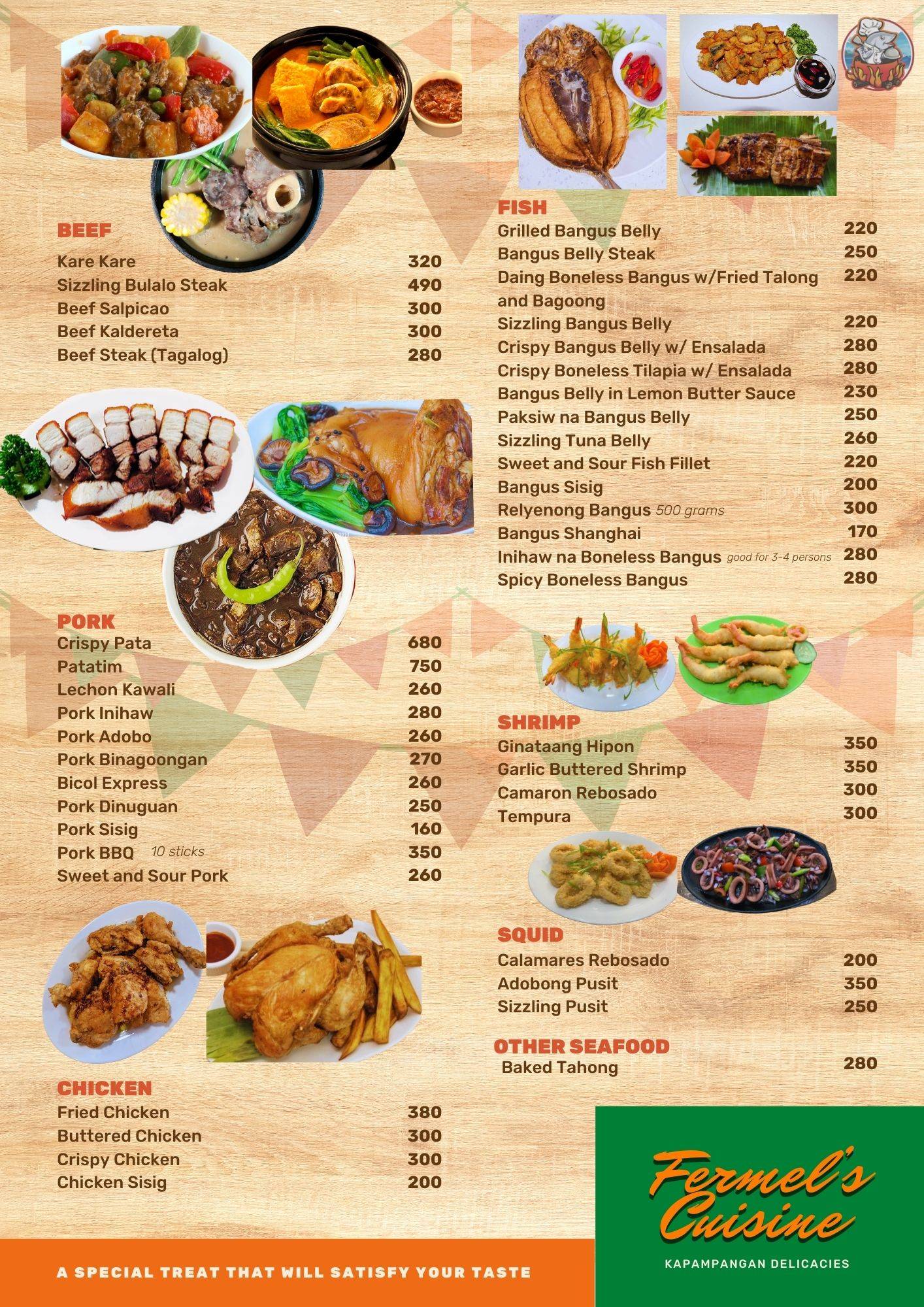 Menu at Fermel's Cuisine Batasan Branch Quezon City restaurant, Quezon City