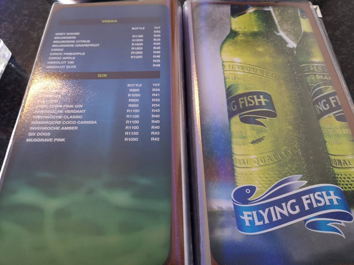 Menu at Finnezz Restaurant & Cocktail Cafe, Port Elizabeth, 7 Oakworth Road