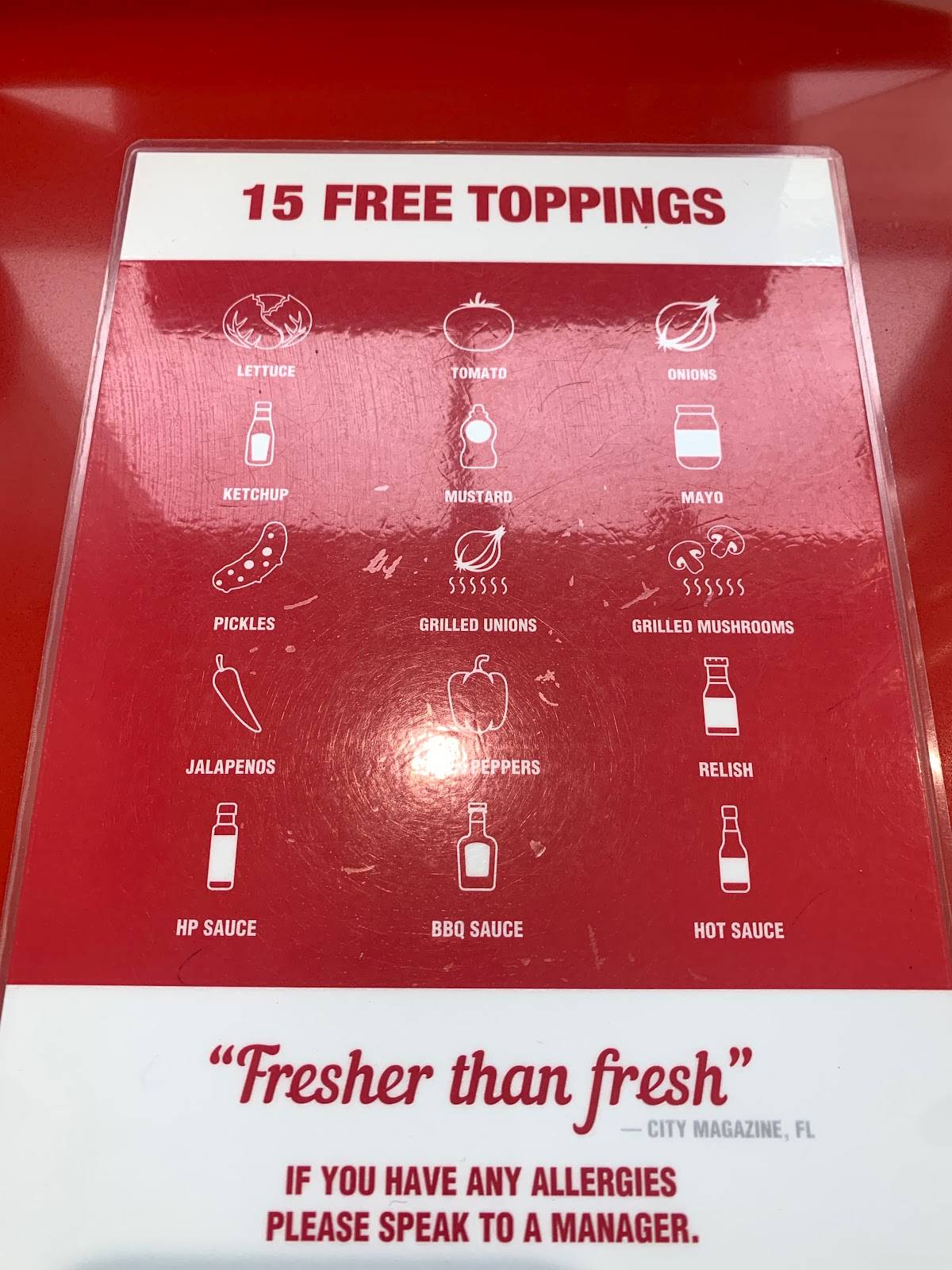 Carta del restaurante Five Guys Ramstein Air Base, Ramstein-Miesenbach