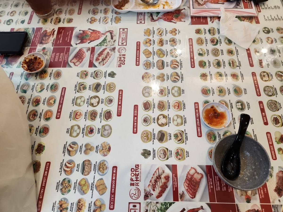 Carta del restaurante Foo Heng Hongkong Dimsum Puri Mansion, West Jakarta