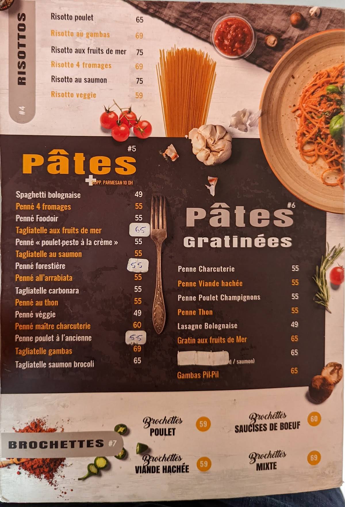 Menu au Foodoir Gusto restaurant, Casablanca