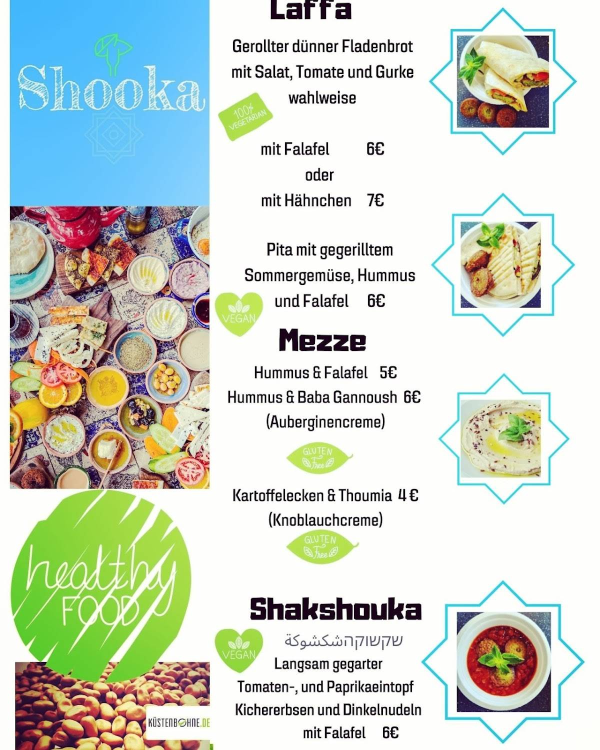 Speisekarte von Foodtruck Shooka restaurant, Wiesbaden
