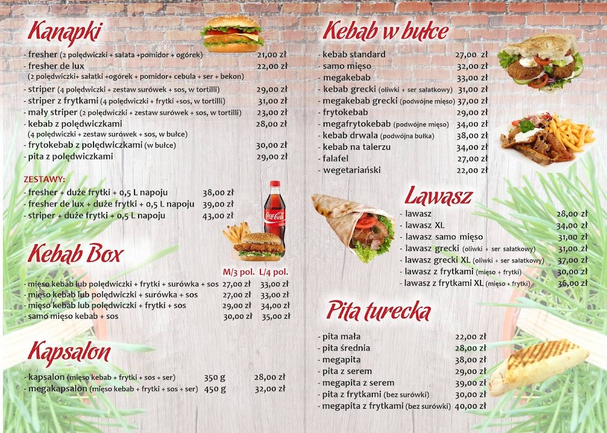 Menu at Fresh Chicken restaurant, Chełmno