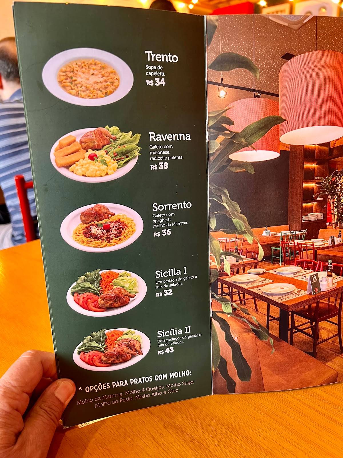 Carta del restaurante Galeto Mamma Mia - Ipanema Bologna Mall, Porto Alegre