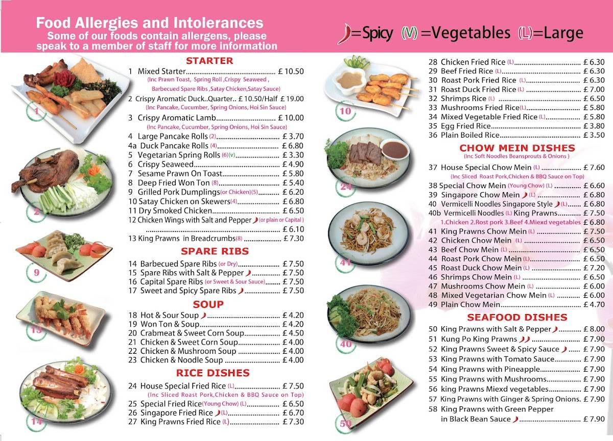 Menu at Golden Chef restaurant, Reading
