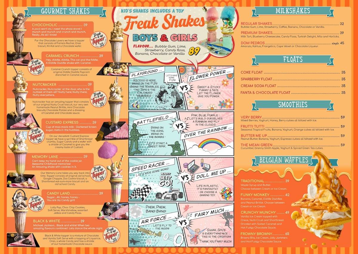 Menu at GrubHouse Diner restaurant, Trichardt