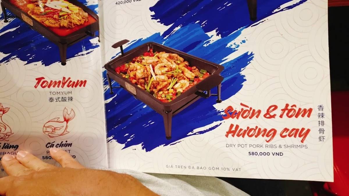 Menu at HAO YU Grilled Fish restaurant, Ho Chi Minh City, 17 Hồ Xuân Hương