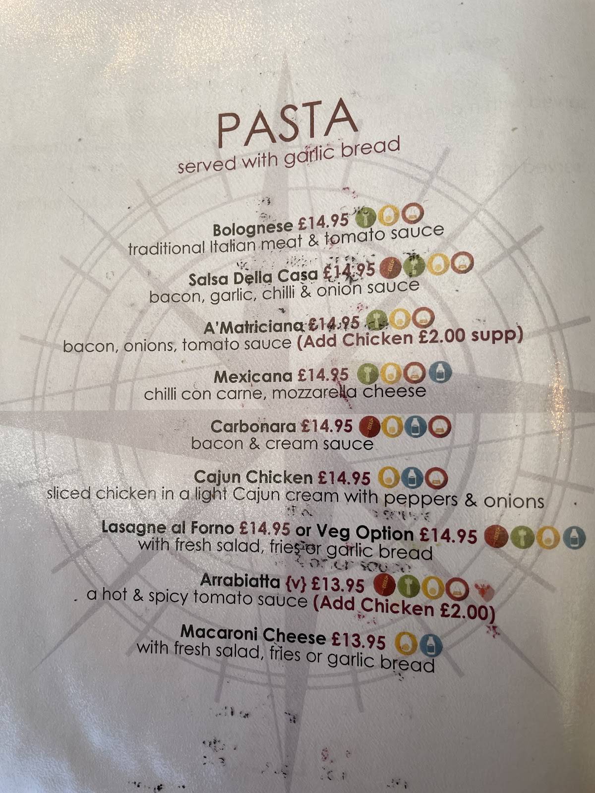 Menu at Hartys at the Fourways restaurant, Airdrie
