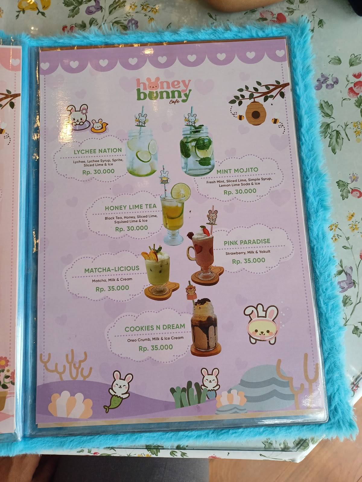 Menu at Honey Bunny Cafe Cikole, Lembang