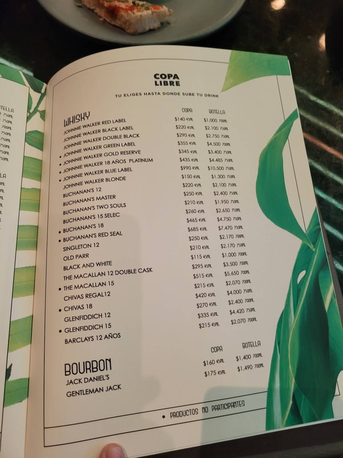 Carta del restaurante Inanna Rooftop, Xalapa Enríquez, Principal 4